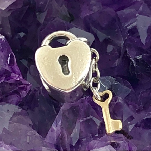 Pandora | Jewelry | Authentic Pandora Sterling Silver 4k Yellow Gold ...